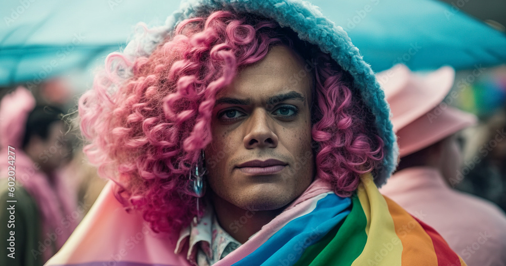 Trans person advocate for transgender community, their colorful ...