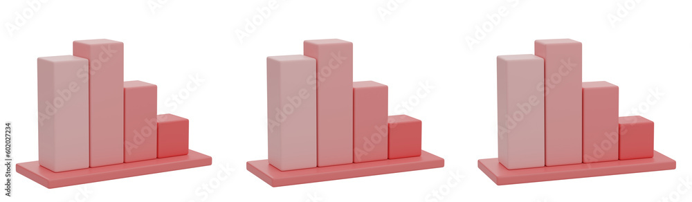 red graph isolated on transparent background, PNG red graph, 3d render ...