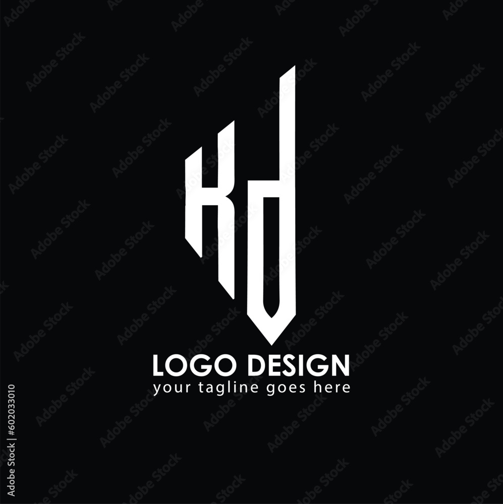 KD KD Logo Design, Creative Minimal Letter KD KD Monogram Stock Vector ...
