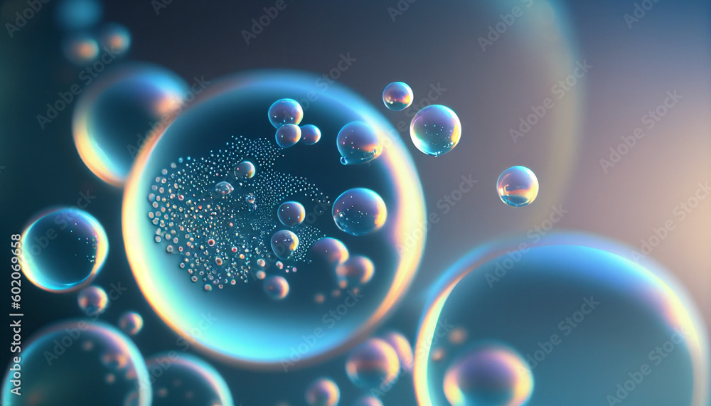 Sustainable Future Clean Hydrogen water element bubble artificial ...