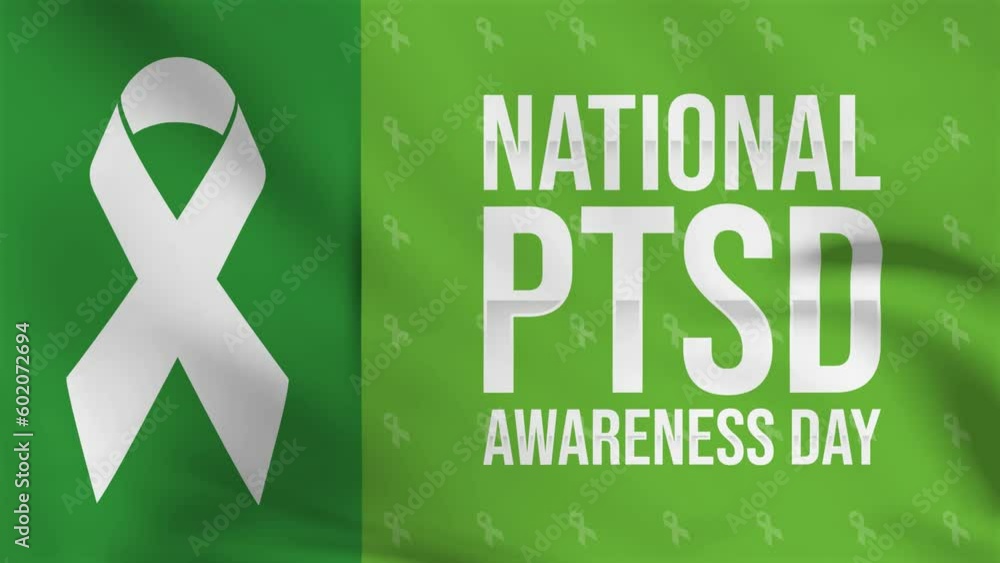 National PTSD Awareness Day 4k waving animation. Every year on June 27 ...