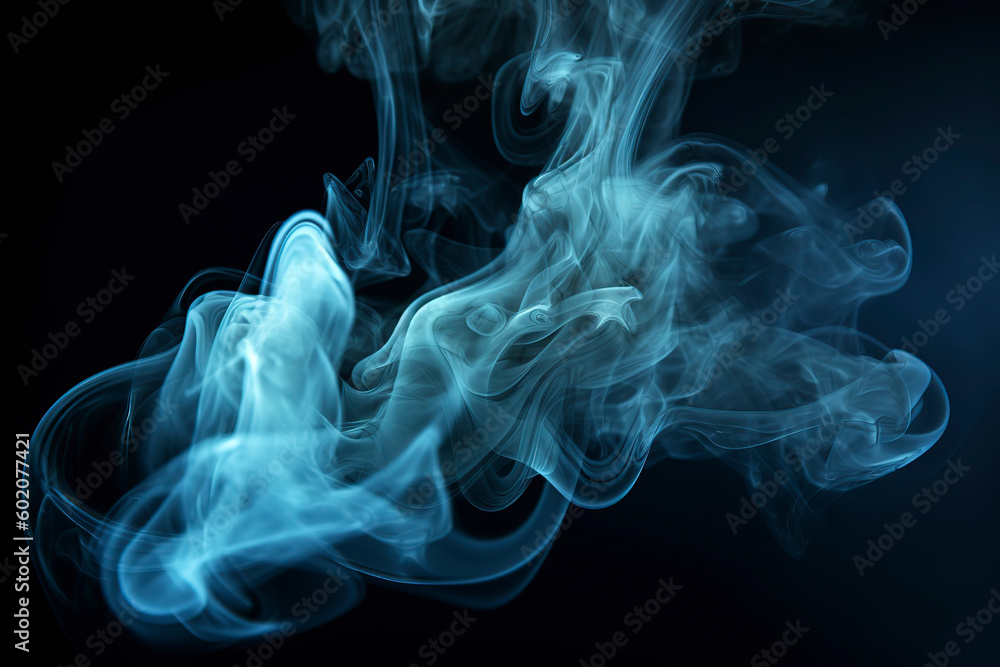 Shiny smoke captured mid - motion. The fluid - like nature of the smoke ...