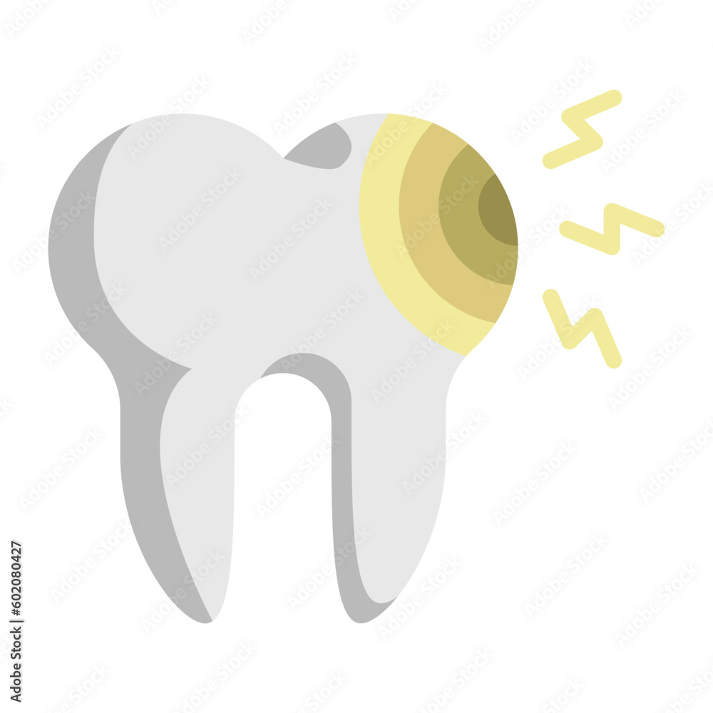 Dental abscess vector color icon design, Dentistry symbol, Healthcare ...