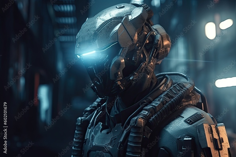 Future Warrior: 3D Cyborg Astronaut with Supersonic Gun Shakes Up ...