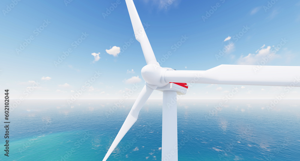 ULTRA HD. Offshore wind energy. Offshore wind turbines farm on the ...