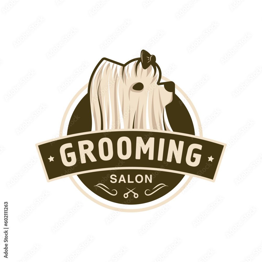 Logo for grooming barbershop and pet care salon for dogs and cats ...