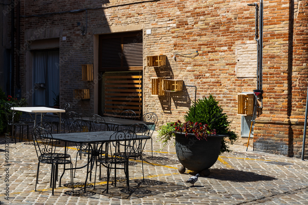 Scorci delle vie del centro storico di Osimo Stock Photo | Adobe Stock