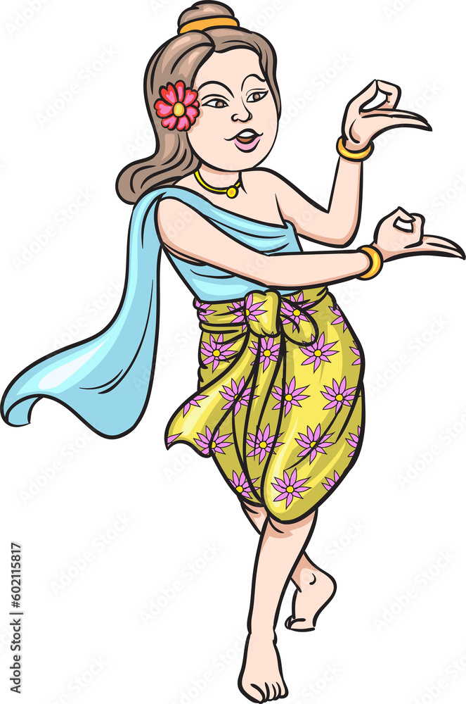Thai traditional dance, Thai children, Thai cartoons. pop art retro ...