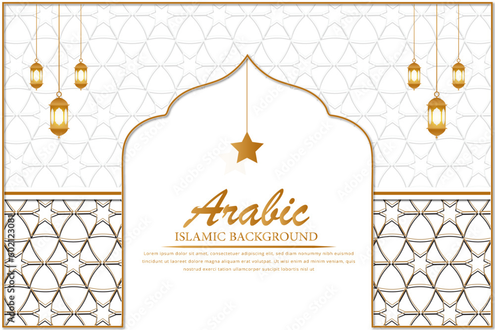 arabic islamic background with arabic pattern Stock Vector | Adobe Stock
