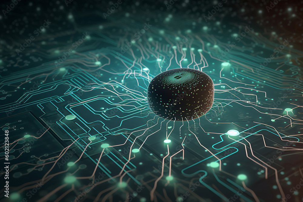 An illustration of bacteria as a model for artificial intelligence and ...