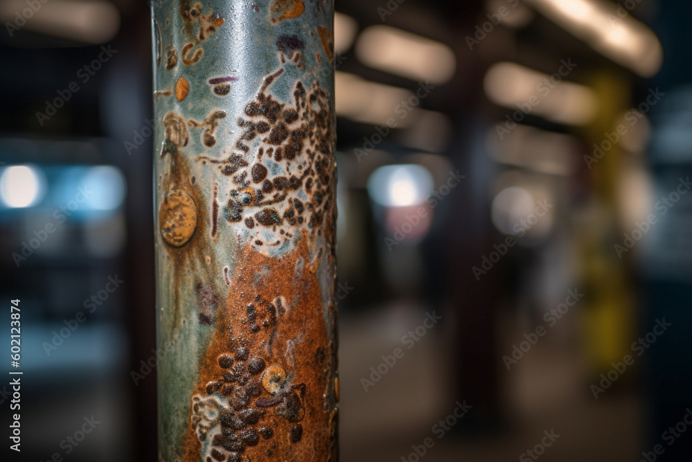 An image of bacteria on a subway pole, illustrating the importance of ...