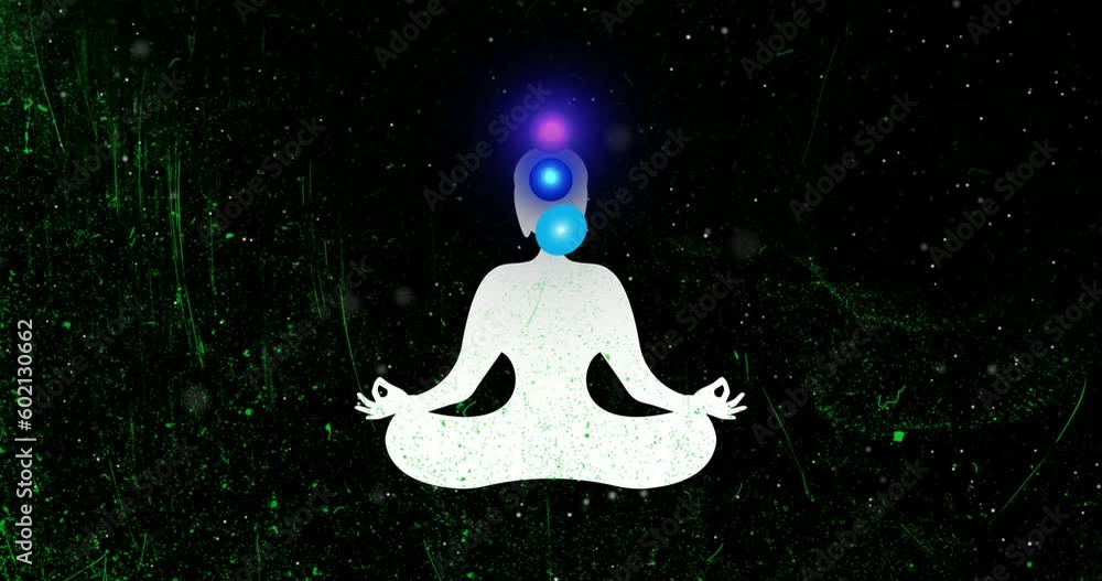 looped animation of the Buddha chakra system according to Vedic ...