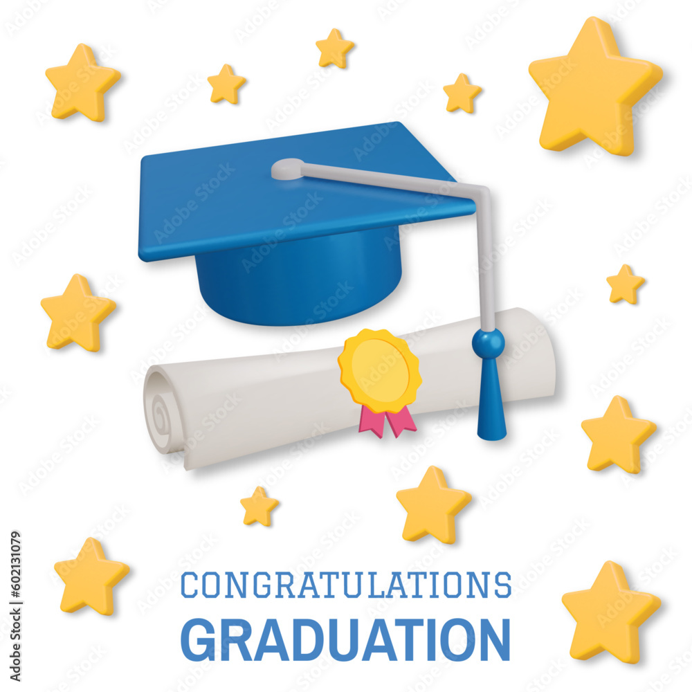 Congratulations graduation greeting vector background design. Vector ...