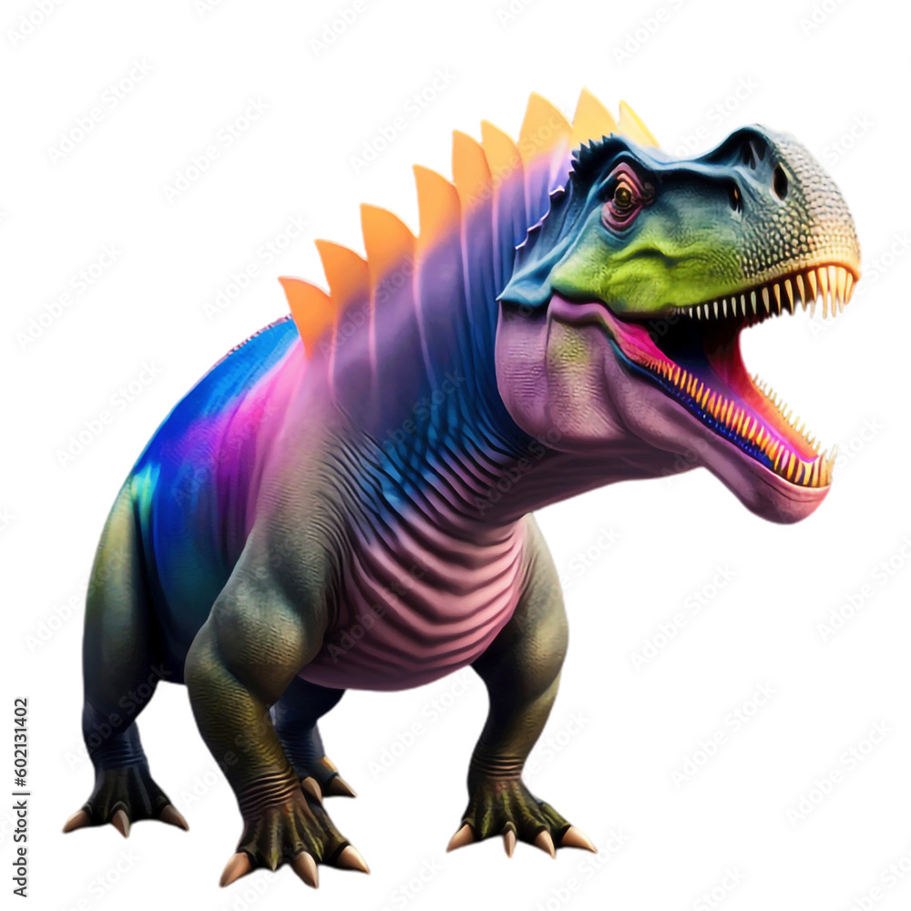 Attractive mix color dinosaur, dragon PNG file Stock Illustration ...