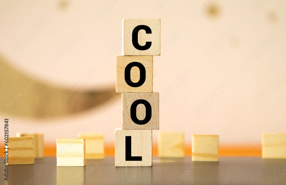 BBe cool. Cubes form the word Cool. An extensive concept of the word ...