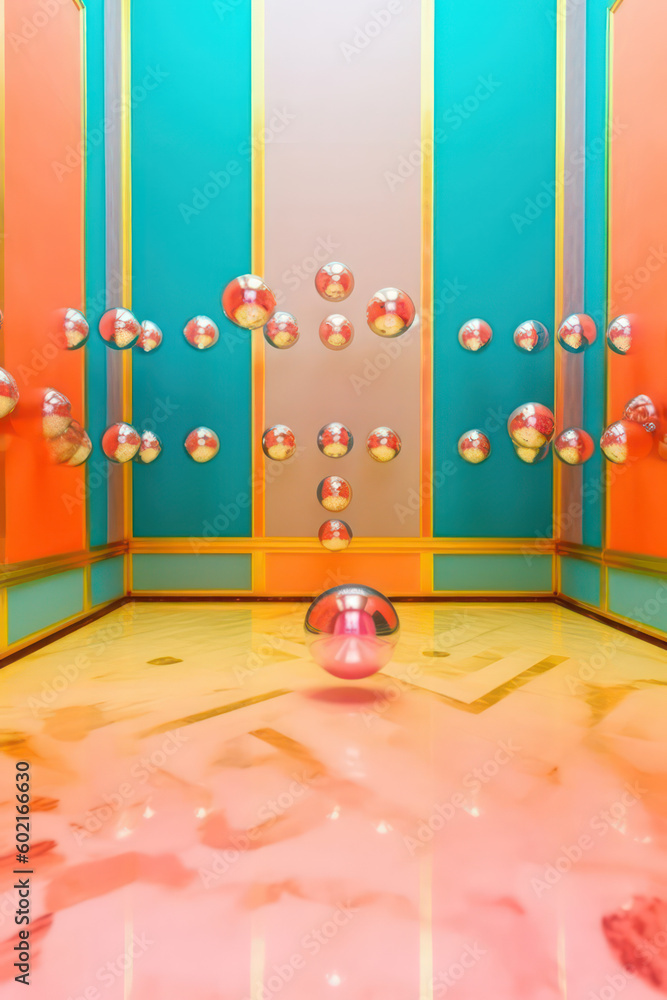 surreal futuristic movie set/ symmetric immersive installation in ...