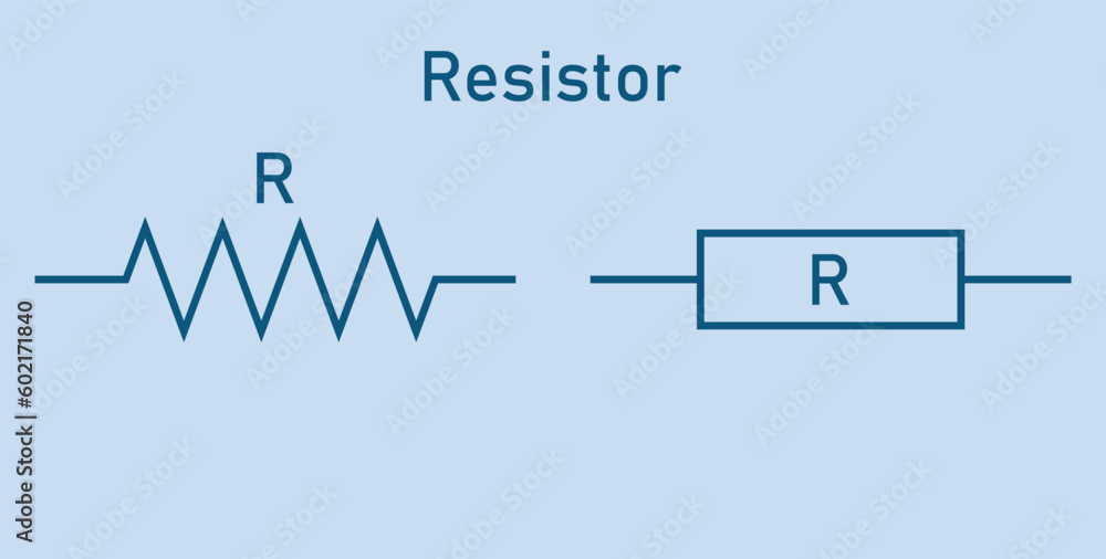 Fixed resistor symbol icon in electricity. vector illustration Stock ...