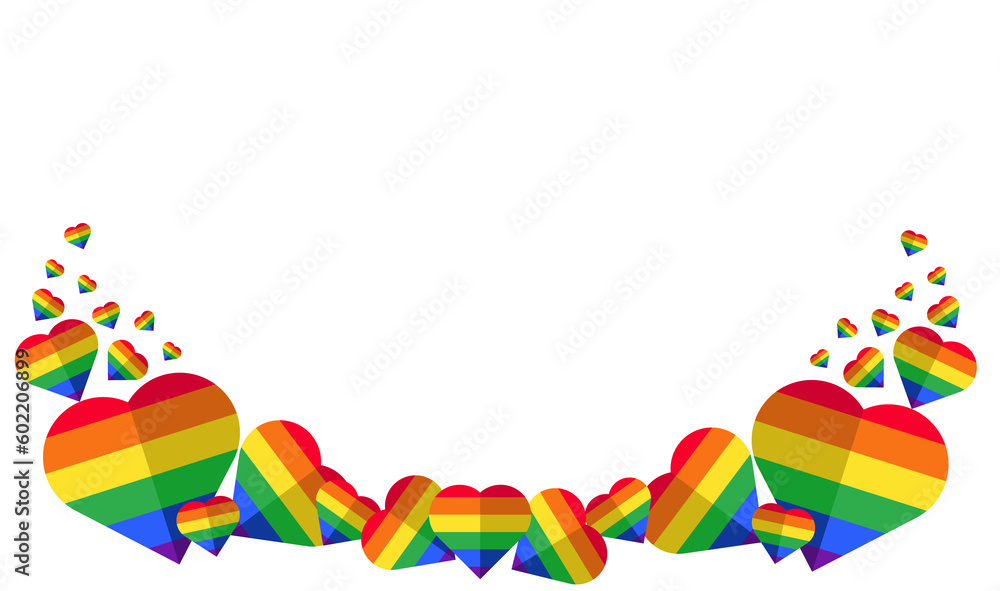 Pride Month Day Rainbow Heart Paper, Colorful Heart Png. Transparent ...