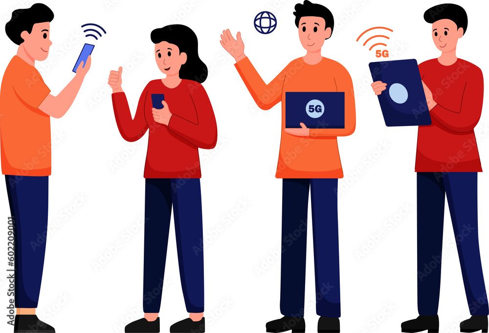 Cartoon characters using mobile wireless technology for faster ...