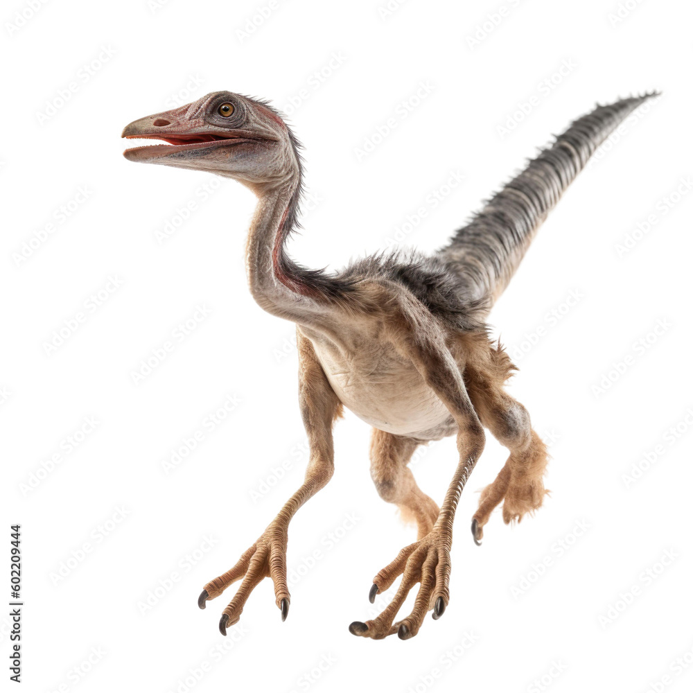 Dinosaur - Velociraptor on transparent background, Generative ai Stock ...