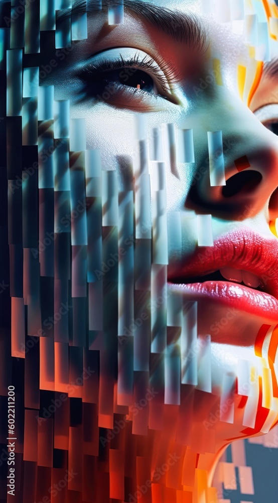 end line closeup face portrait womans background promotional ash sales ...