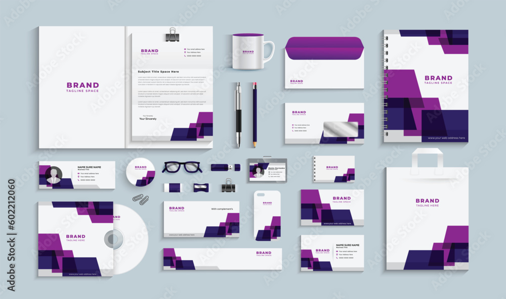 Business stationery set ,Modern corporate identity template with ...