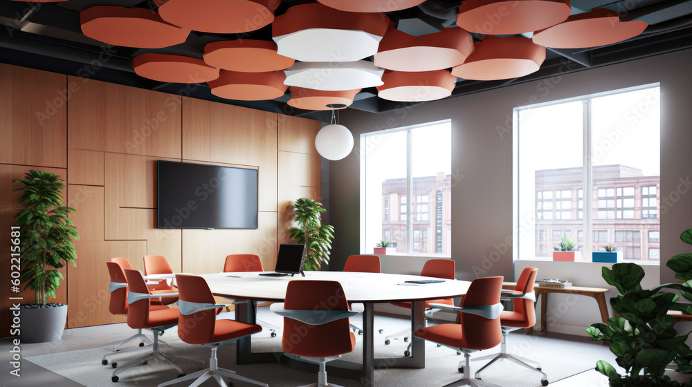 modern co-working spaces, "Innovative Meeting Room" Description ...