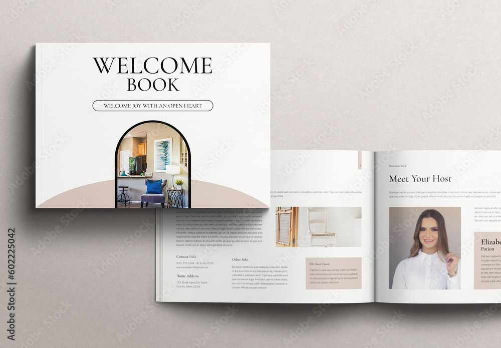 Welcome Book Template Landscape Stock Template | Adobe Stock