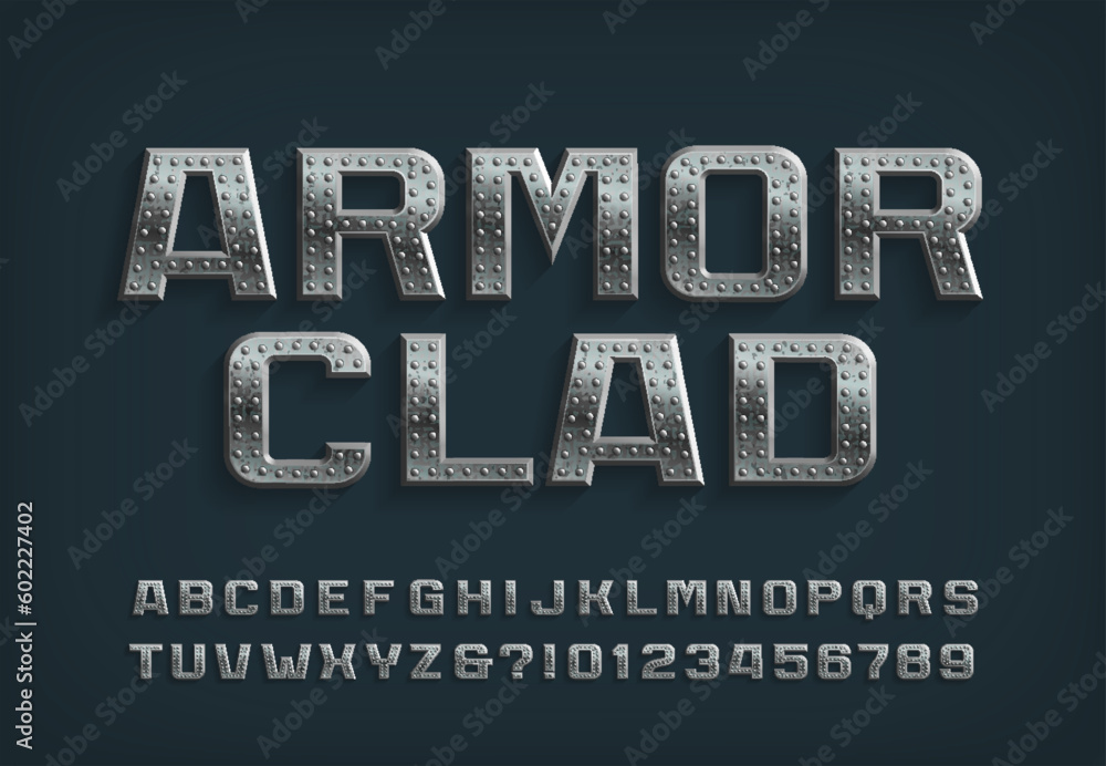 Poster Armor Clad alphabet font – Wall Art | UkPosters