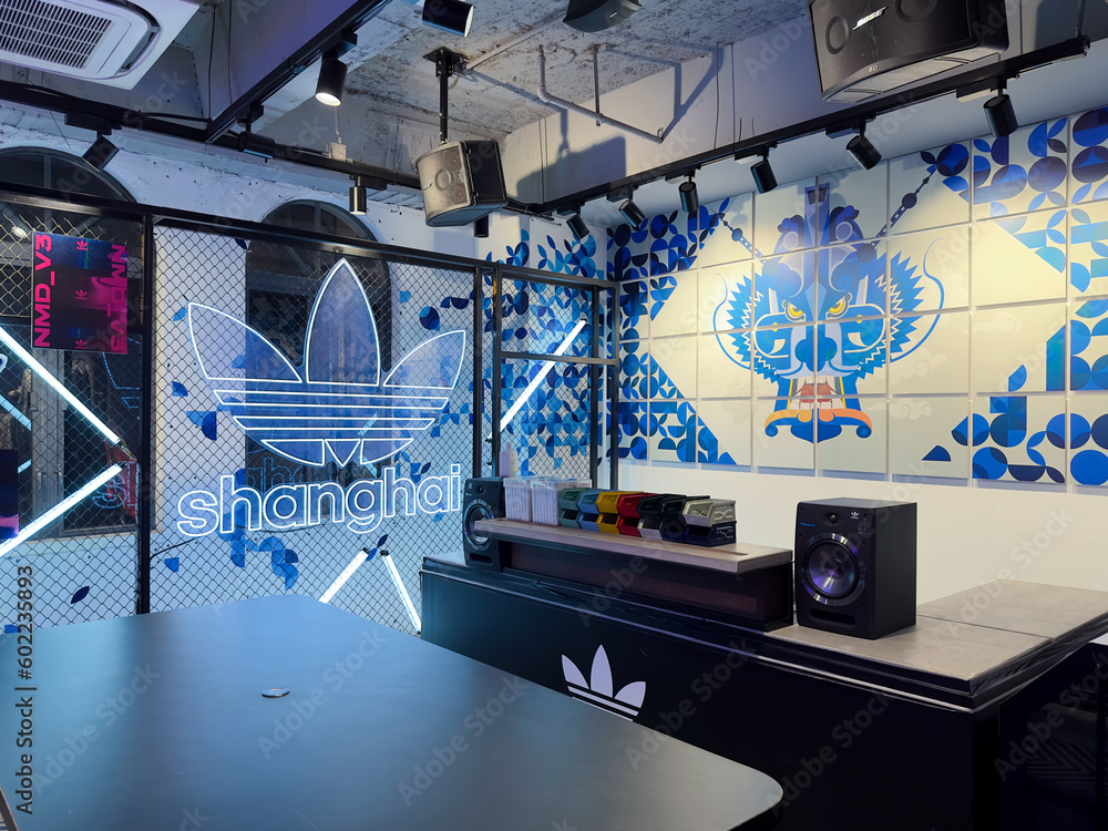 Shanghai-China- May 14,2023: Adidas Originals store design and display ...