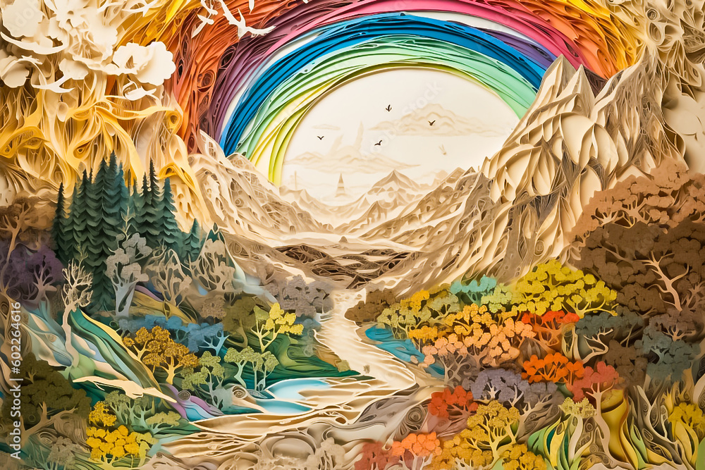 Behold the artistry and craftsmanship of this breathtaking Rainbow ...