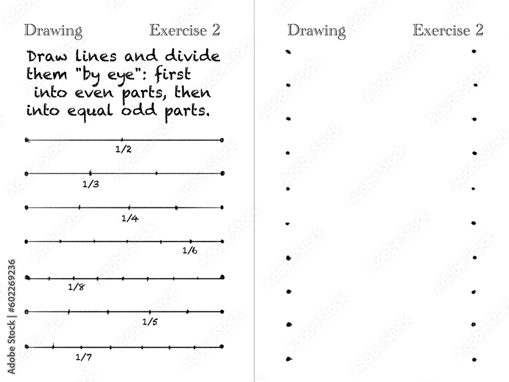 Practical exercise for learning academic drawing for kids and adults ...