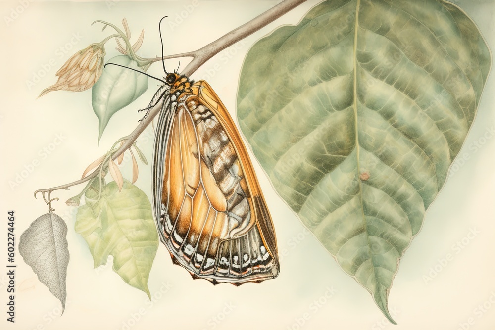 Exquisite Watercolor Drawing Captures Intricate Details of Monarch ...