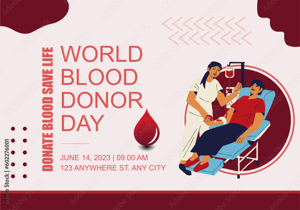 International World Blood Donor Day Illustration and PSD Stock Vector ...