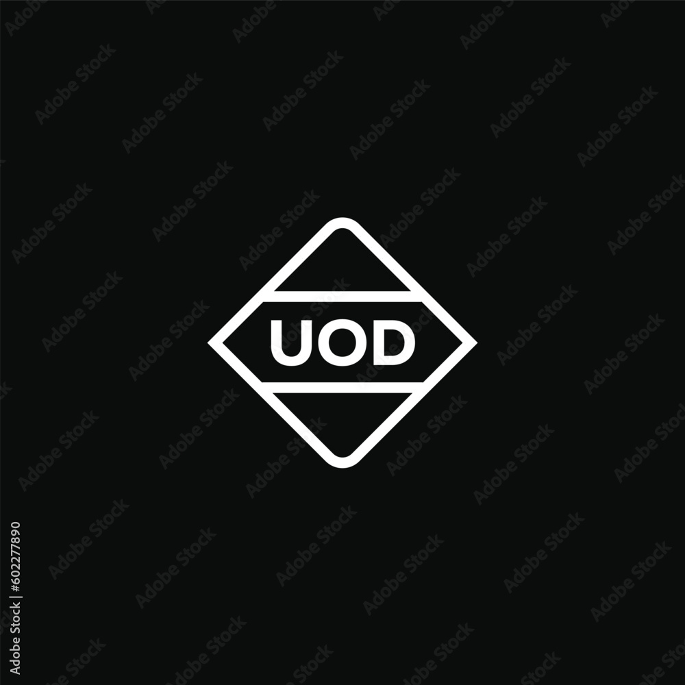 UOD letter design for logo and icon.UOD monogram logo.vector ...