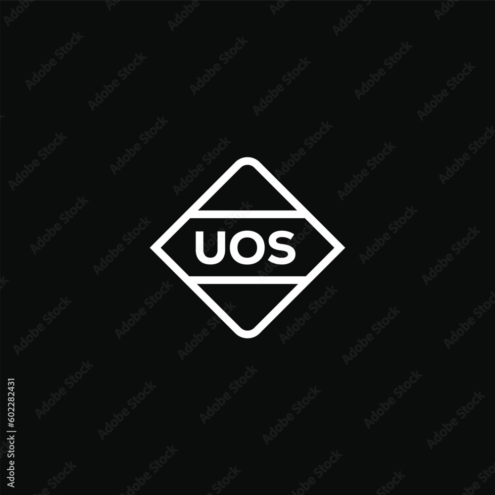 UOS letter design for logo and icon.UOS monogram logo.vector ...