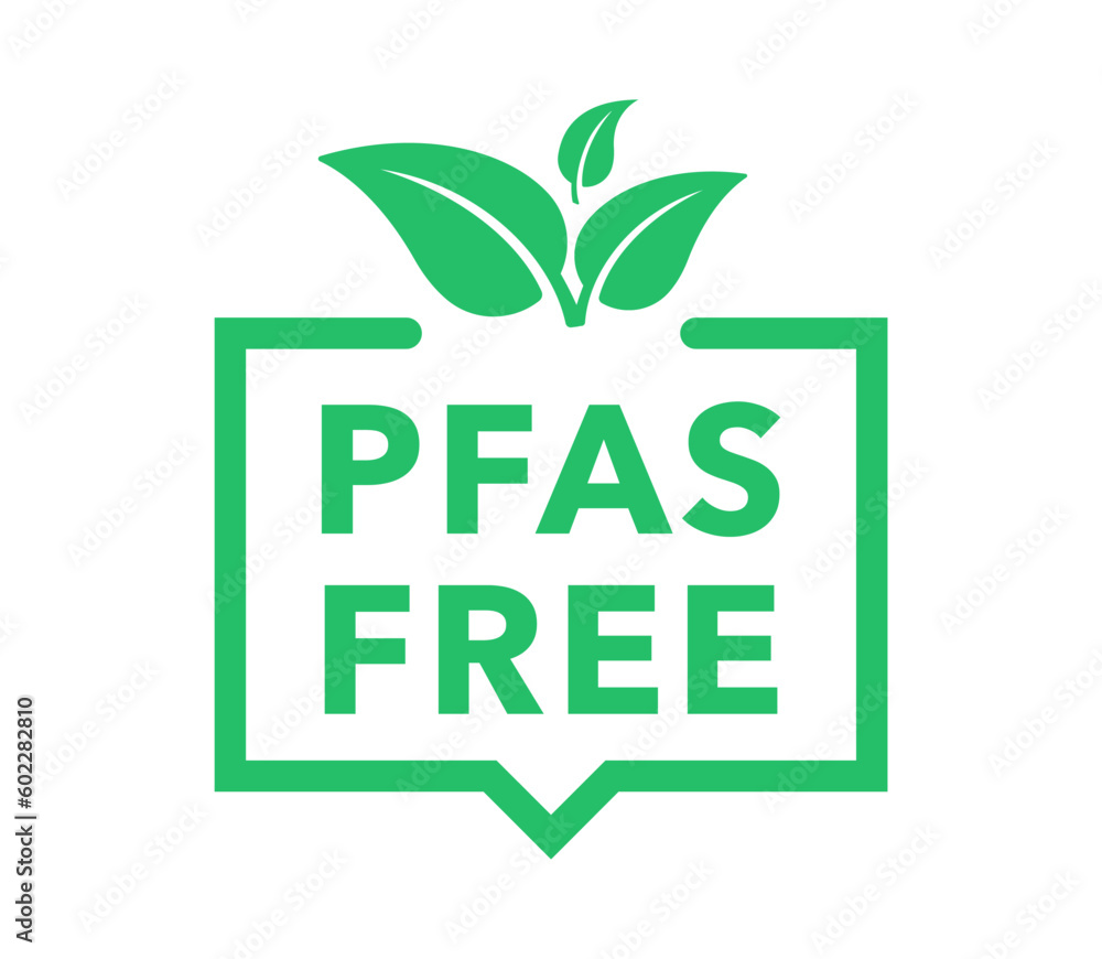 PFAS free label icon symbol. Proper nutrition, ealthy eating. Vector ...
