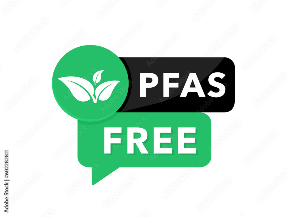PFAS free label icon symbol. Proper nutrition, ealthy eating. Vector ...