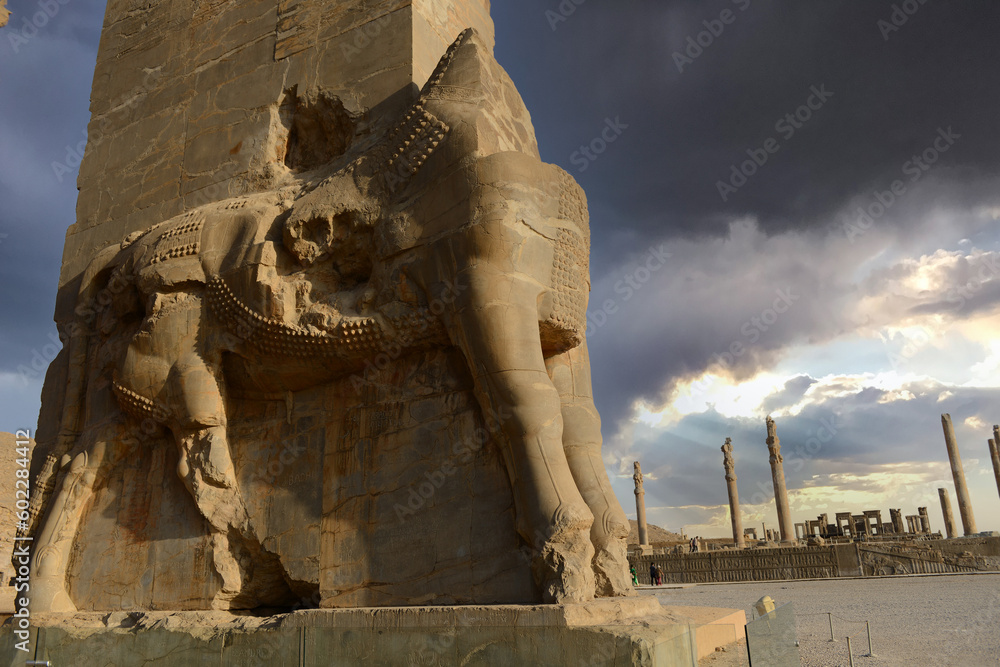 Persepolis, located in the Iranian city of Shiraz and the capital of ...