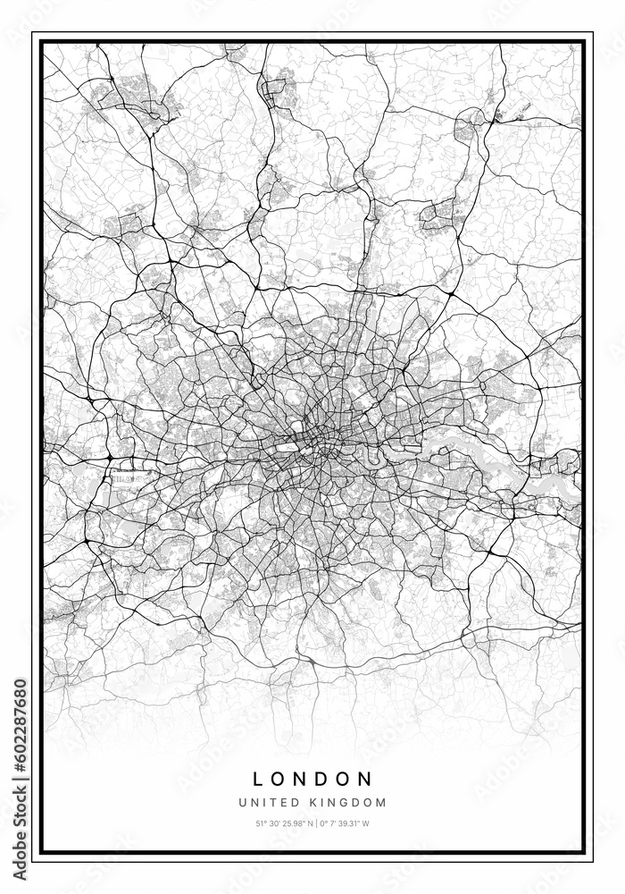 London Map, Minimalist Map, London Print, London Poster, London Art ... London Map, Minimalist Map, London Print, London Poster, London Art ...