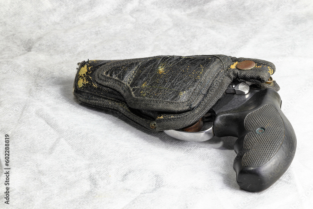 The compact revolver gun, j-frame m60 pistol left back end side view ...