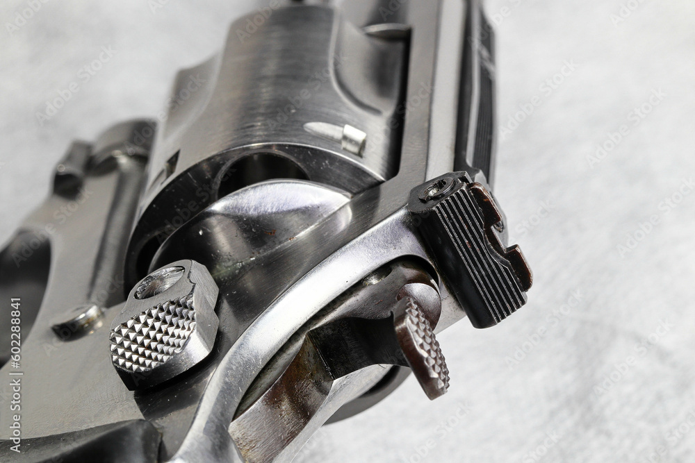 The compact revolver gun, j-frame m60 pistol left back end side view ...