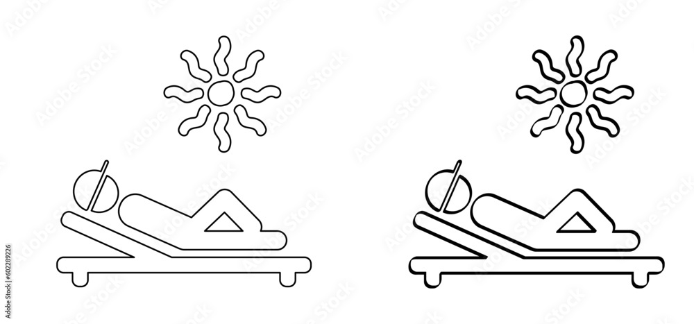 Vektorová grafika „Cartoon relax stickman, stick figure man sitting ...