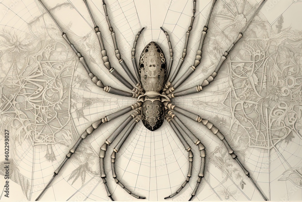 Delicate and Intricate: A Detailed Depiction of a Spider through Fine ...