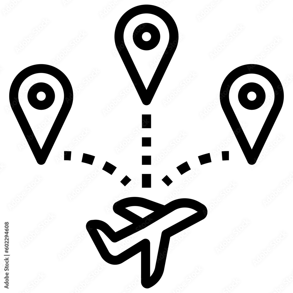 destination outline style icon Stock Vector | Adobe Stock