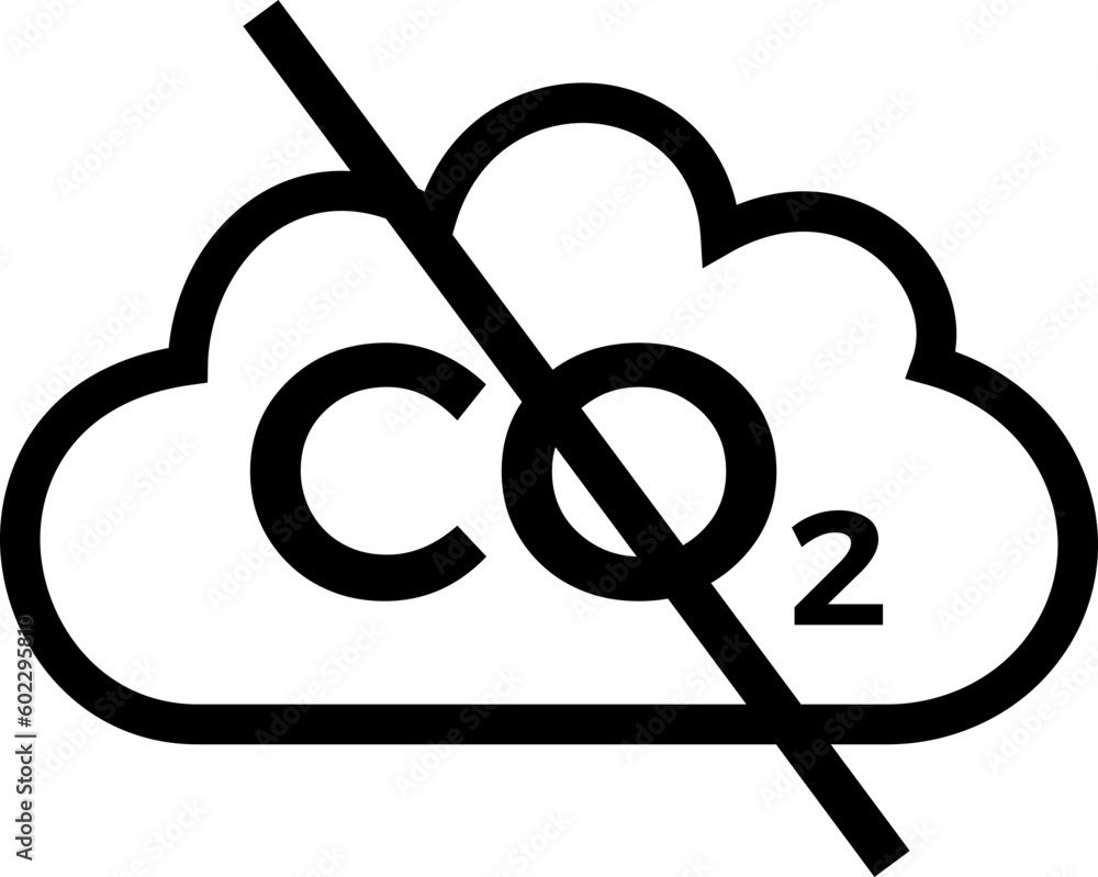 CO2 emissions cloud icons. Carbon dioxide, smog pollution concept, smoke pollutant damage ...