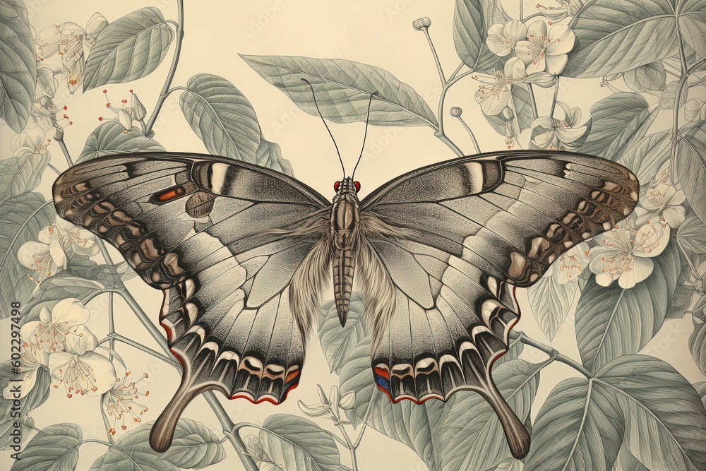 Exquisite Details and Delicate Watercolor: A Swallowtail Butterfly ...