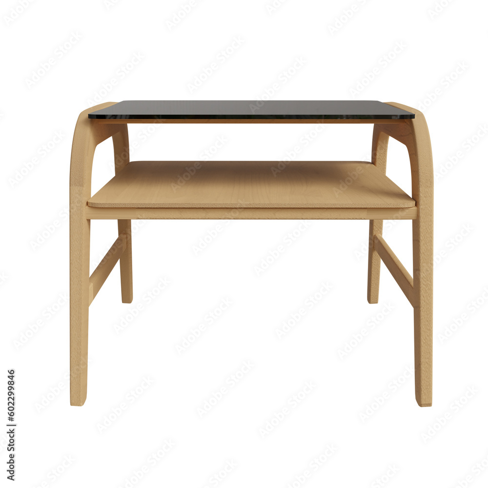 3D model render table design isolate on white Stock Illustration ...