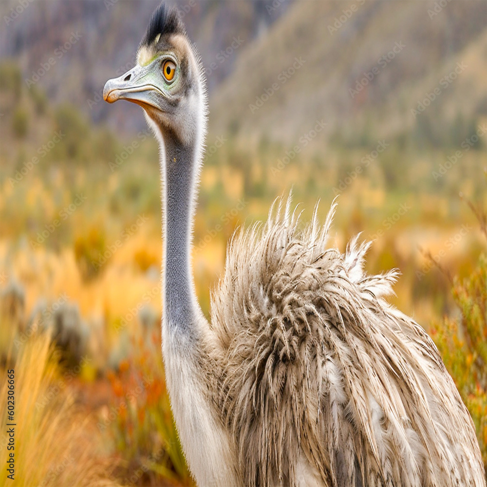 The greater rhea (Rhea americana) one of two extant species, native ...