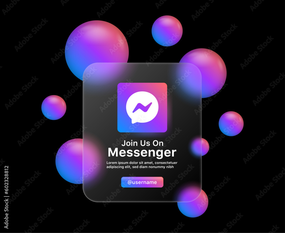 Join us on messenger. Messenger logo social media icon button in ...